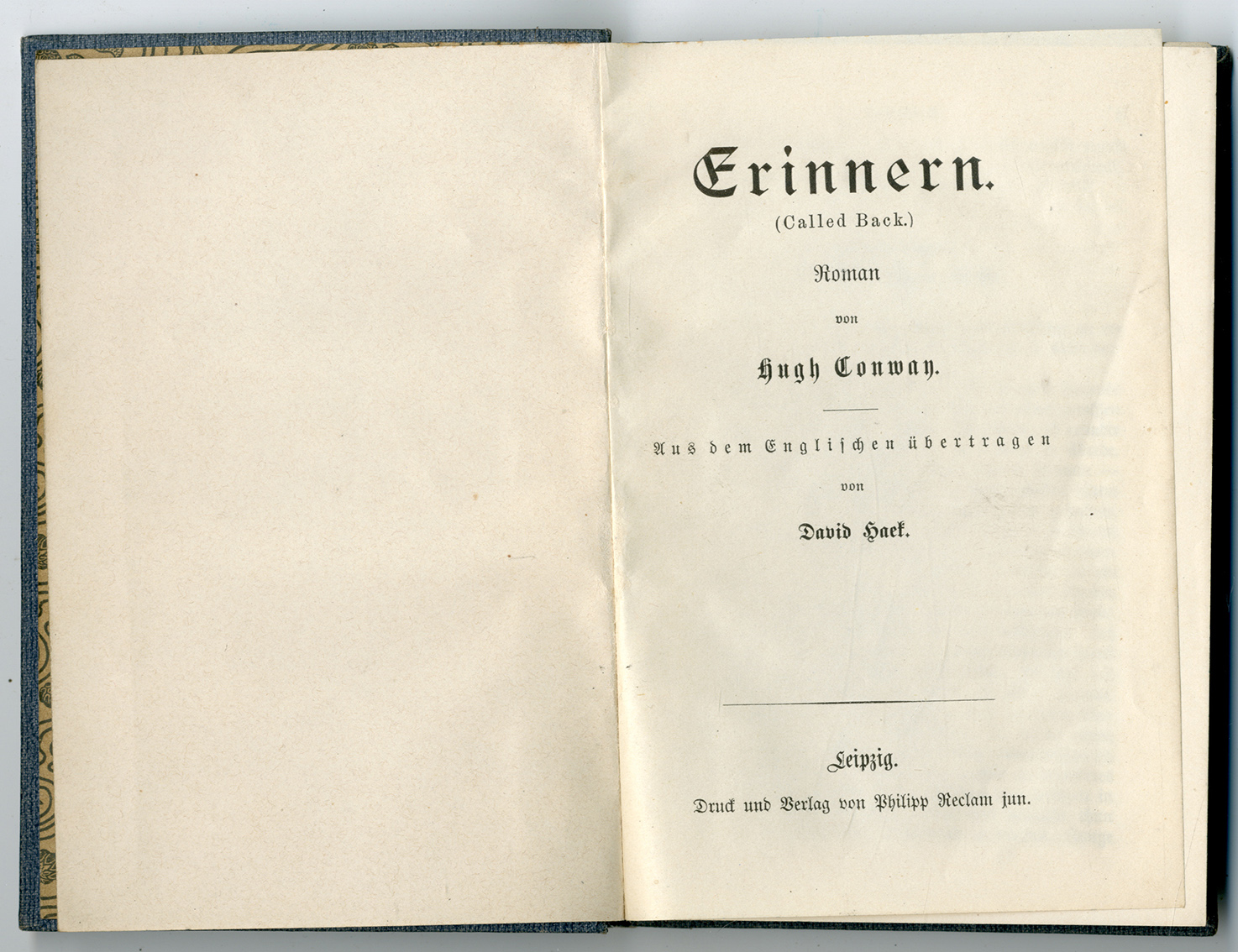 Hugh Conway, das ist Frederick John Fargus: »Erinnern«, 1894 [Mirko ...